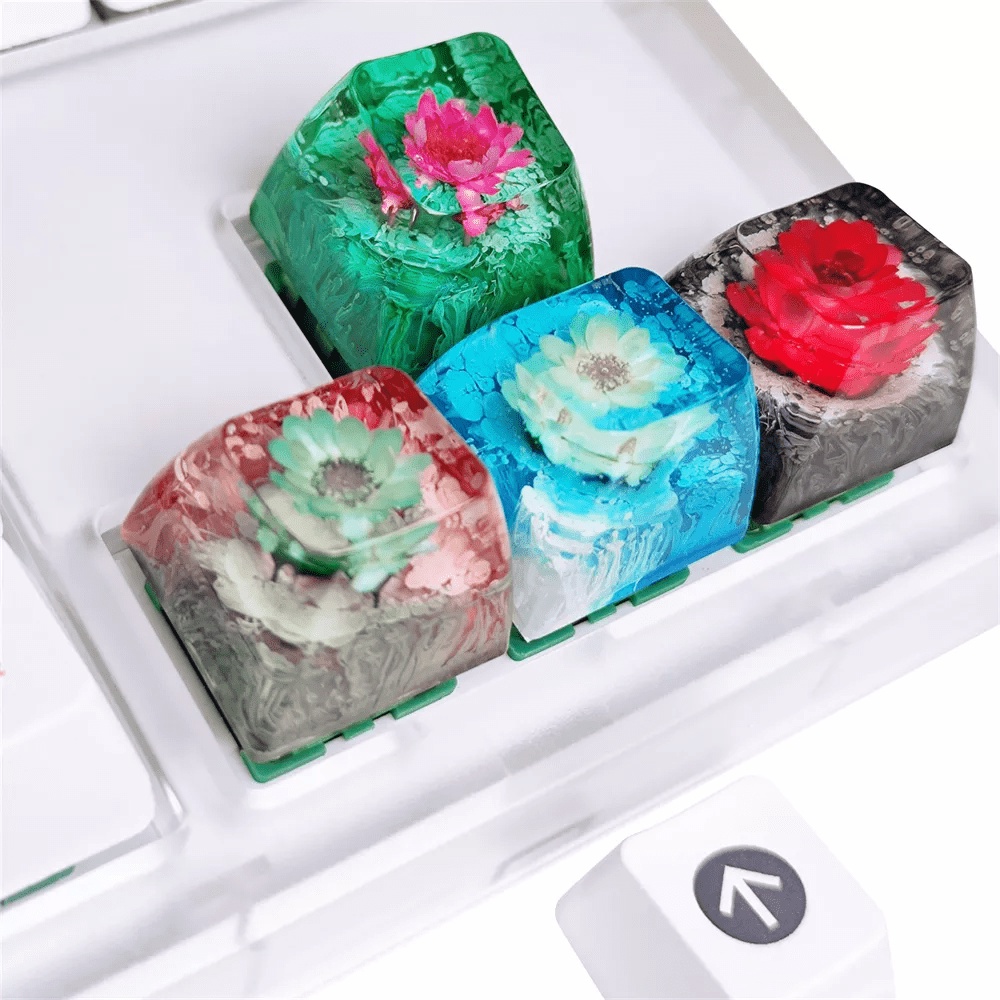 Floral Resin Artisan Keycaps for Mechanical Keyboard | Shopee Philippines