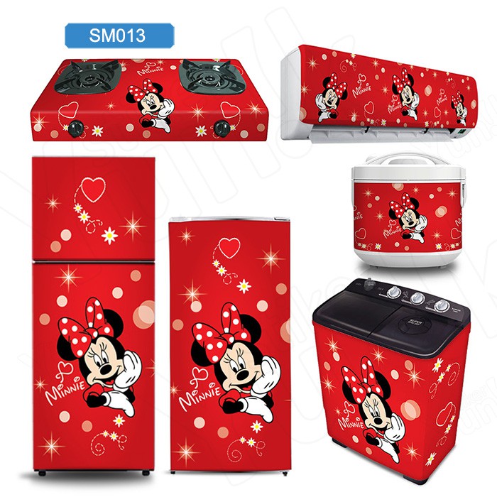 MESIN Sticker 1 & 2-door Refrigerator, Stove,, AC, Minnie Mouse 13 ...