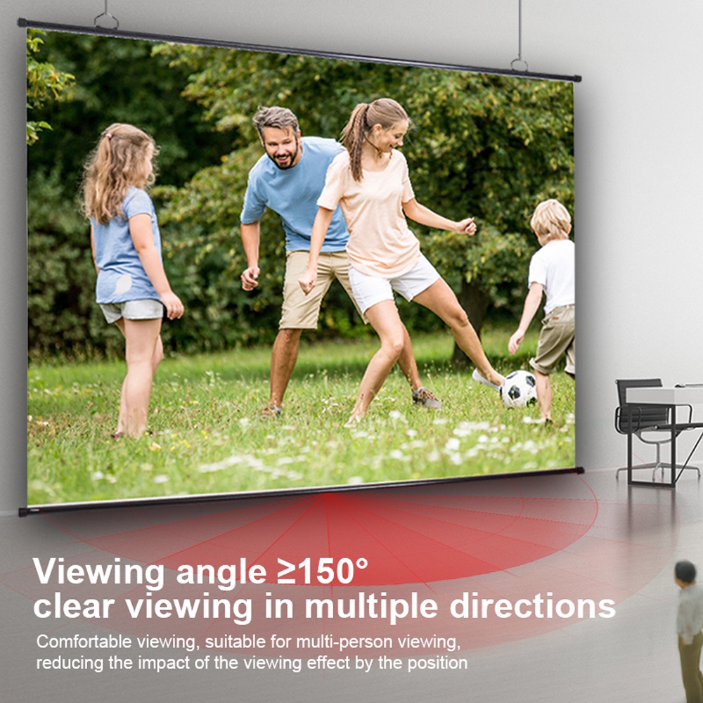 Deli Portable Projector Screen 100'/120' HD Projection Screen 50448-EU ...