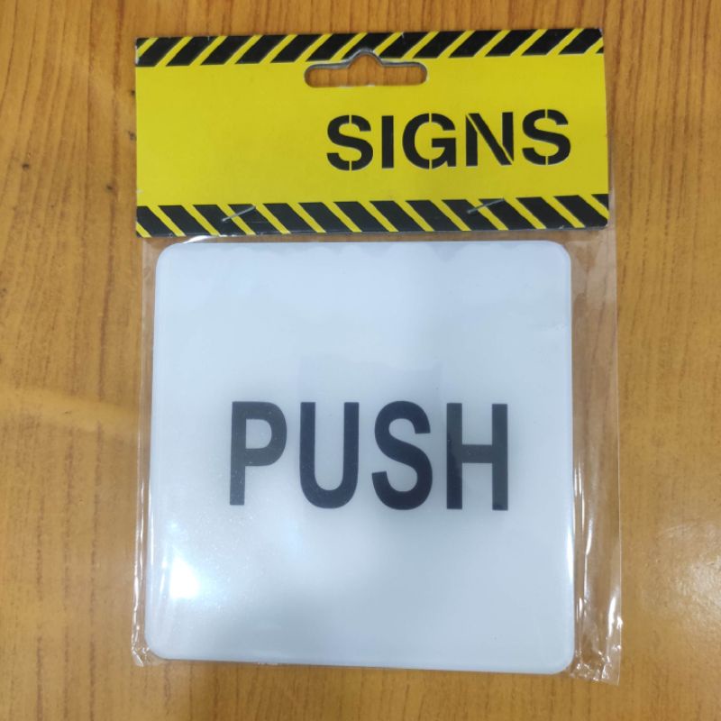 Stick-on Acrylic Push Pull Sign | Shopee Philippines