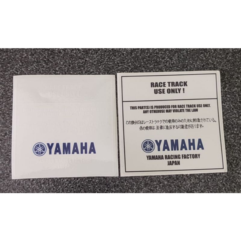 BEST QUALITY TRANSPARENT WARNING YAMAHA WARNING PRINT CUTT STICKER RACE ...