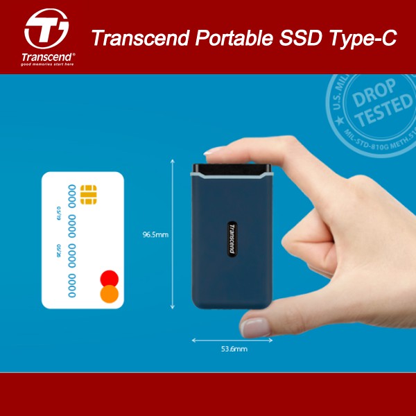 Transcend ESD370C 250G/500G/1T Portable SSD Type-C (USB 3.1) Laptop ...