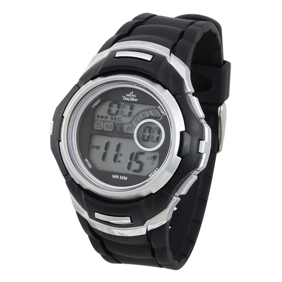 UniSilver TIME Nucleon Men's Black Digital Rubber Watch KW2366-1004 ...