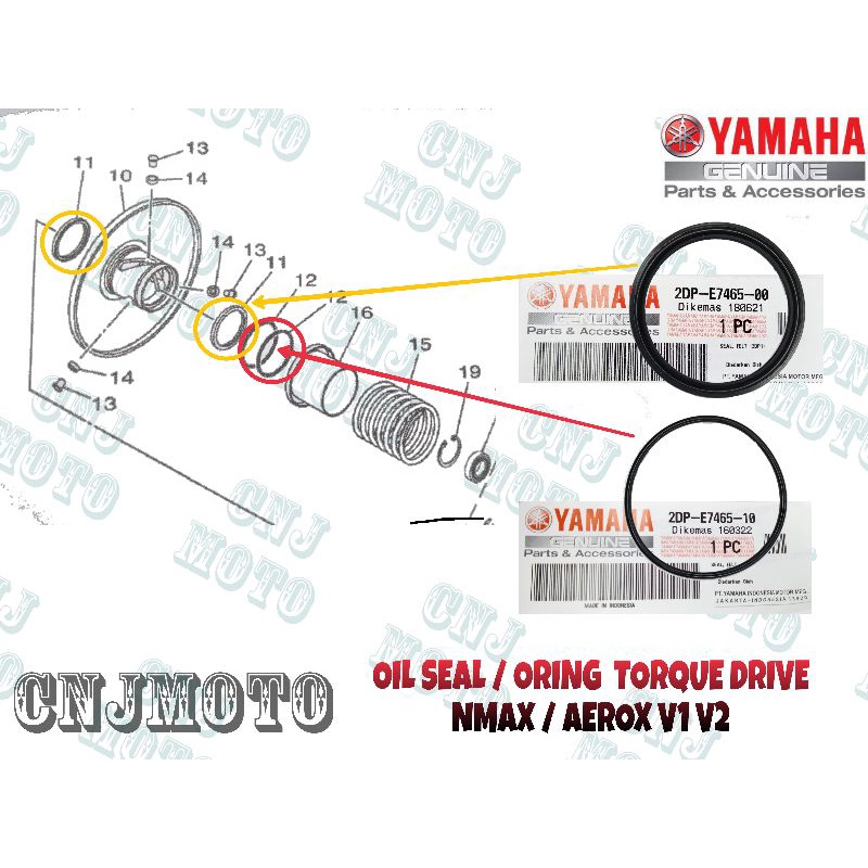 TORQUE DRIVE OIL SEAL & O-RING (NMAX, AEROX) SOLD PER PIECE | Shopee ...