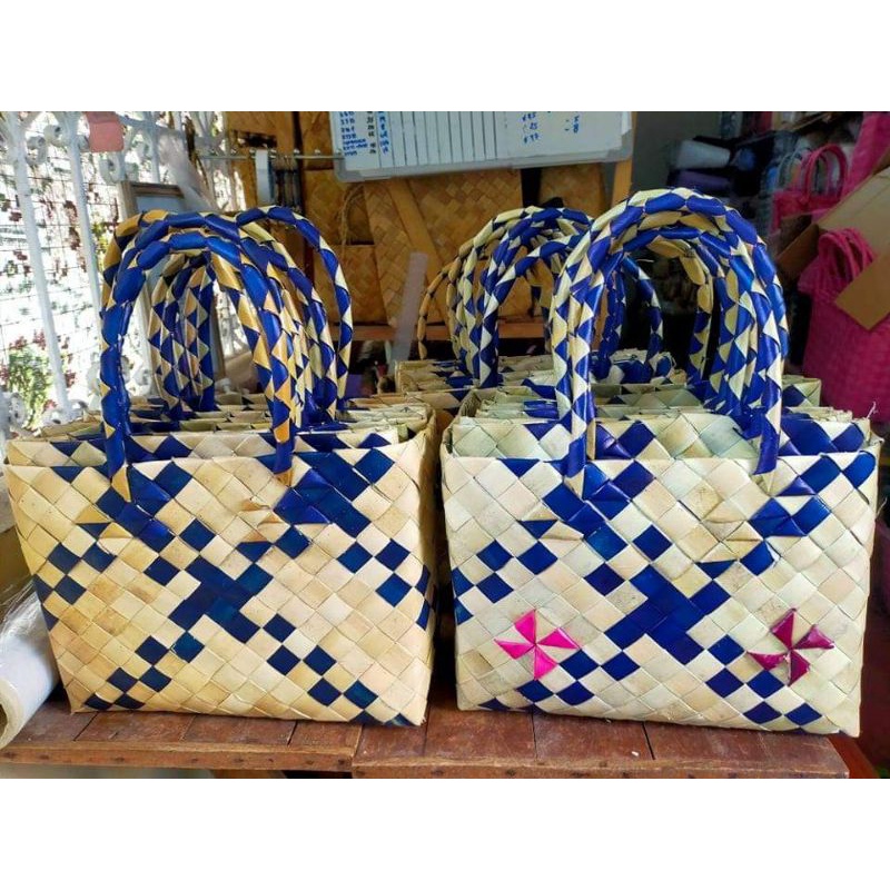 Onhand - Native Bayong Bag woth color design | Shopee Philippines