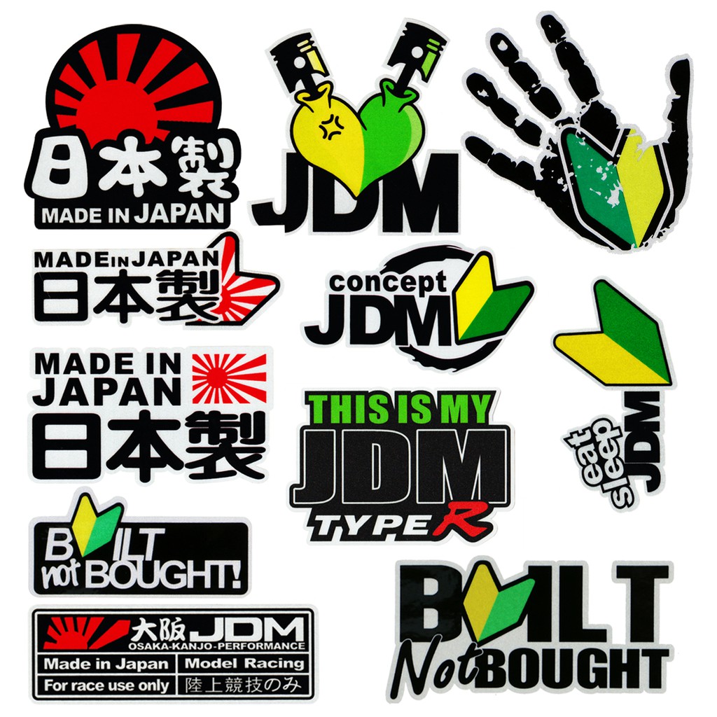 JDM Emblem Trend Logo Sticker Motorcycle Reflective Sticker Car ...