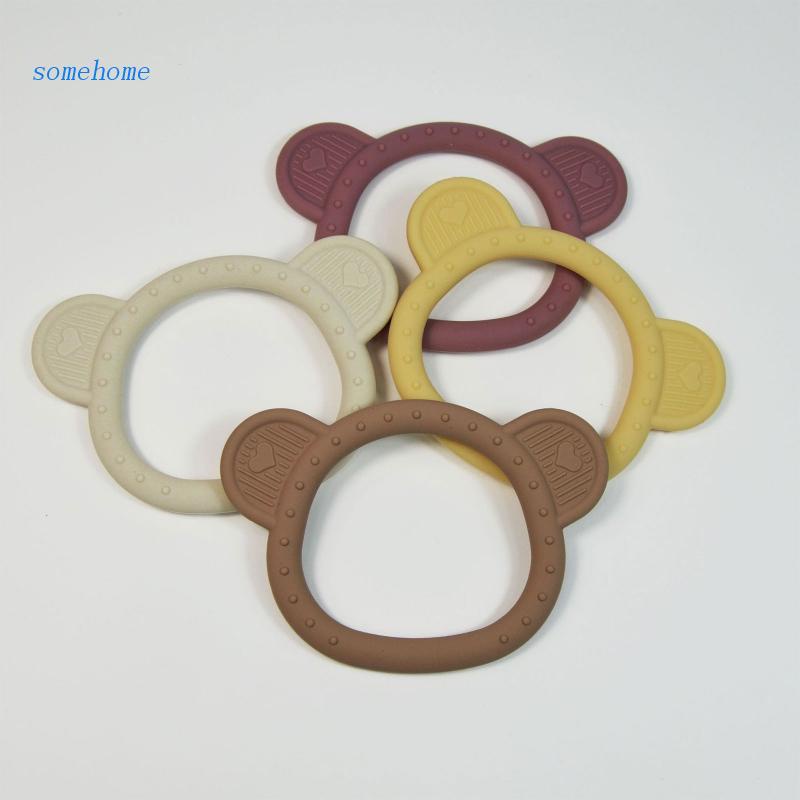 SOME Cartoon Bear Silicone Teether Cute Animal Rodent Molar Toy ...
