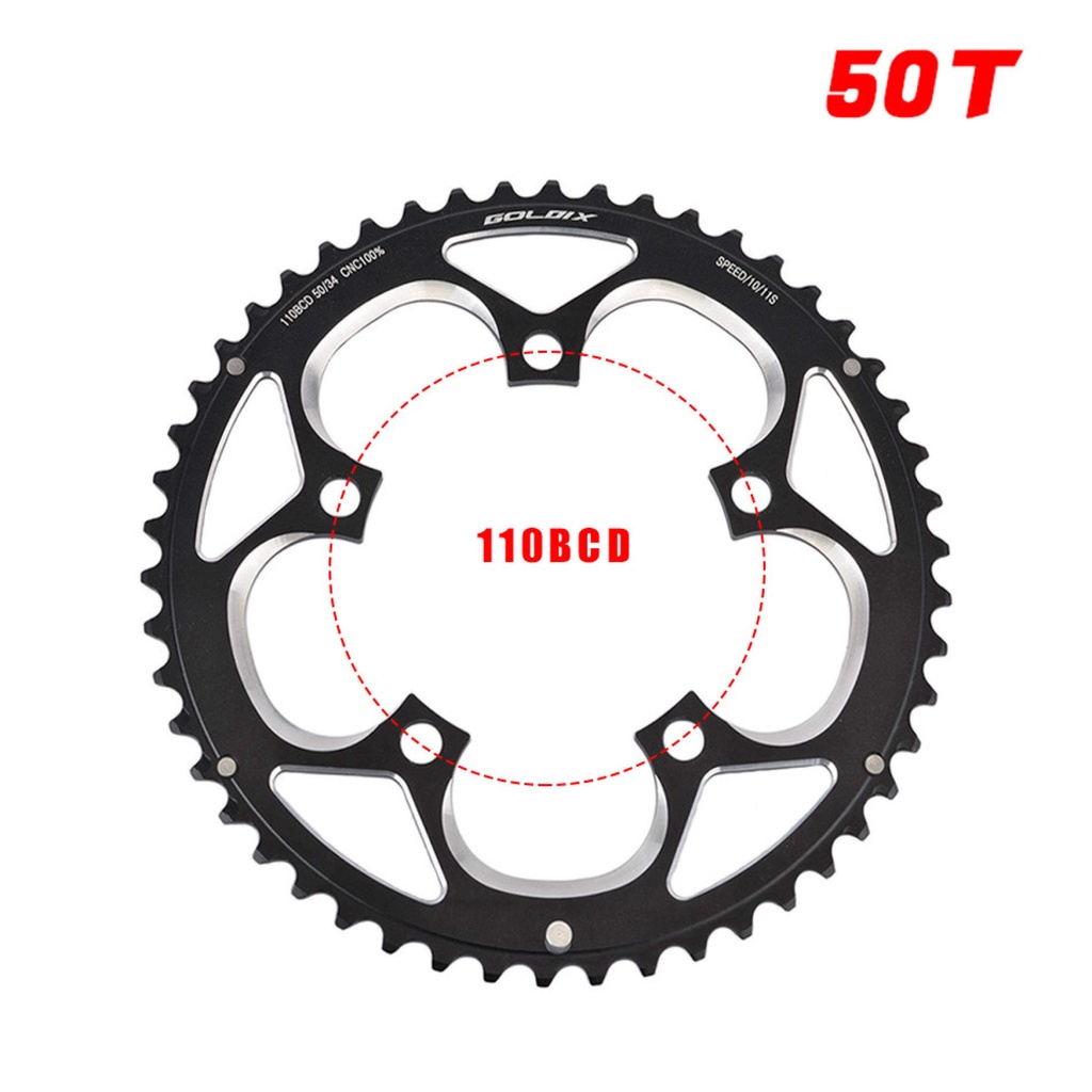 GOLDIX 110BCD 50t -34t Bicycle Chainring Double Round Aluminum Alloy ...