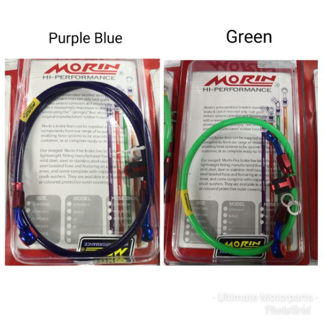 Universal Color Morin Racing Brake Hose Motorcycle Front 36” Rear 22 ...