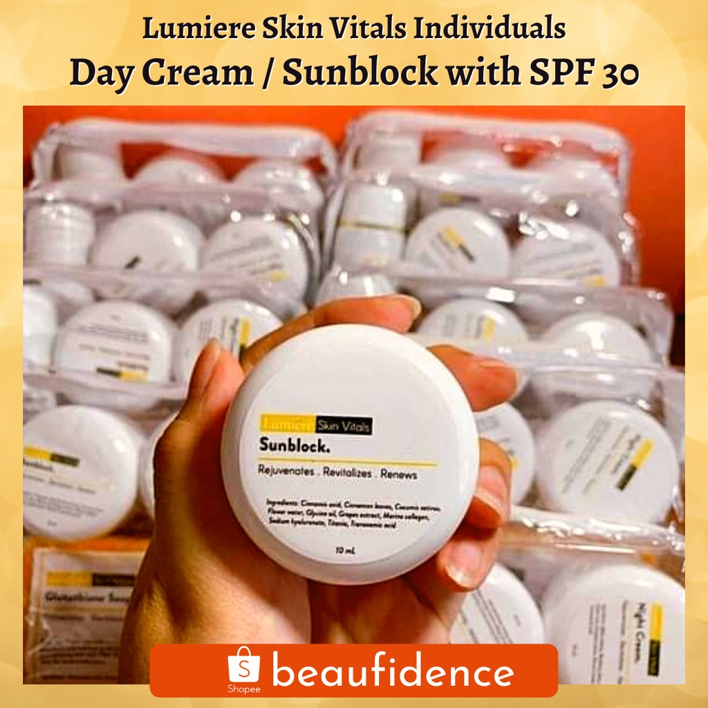 Lumiere Skin Vitals Lumiere Sunblock Moisturizer with SPF 30 Onhand and ...
