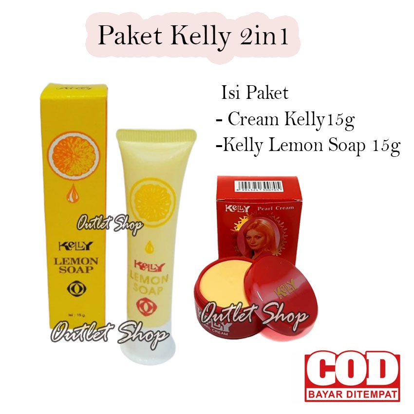 Package 2 in 1 Kelly - Kelly Pearl Cream 15gr Plus Kelly Lemon Soap ...