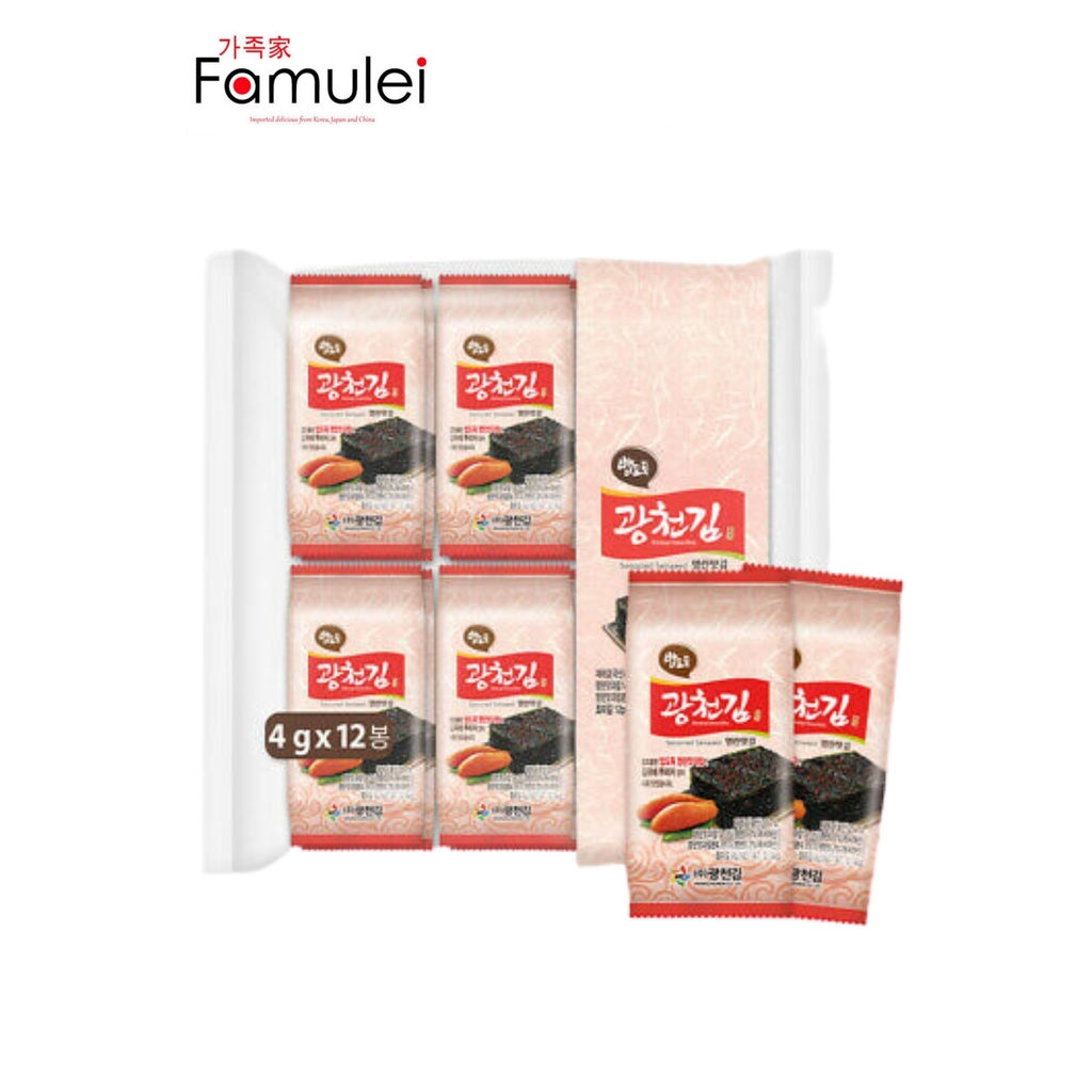 Kwangcheonkim Seasoned Seaweed With Pollack Eggs (4GX12) 48G | Shopee Philippines