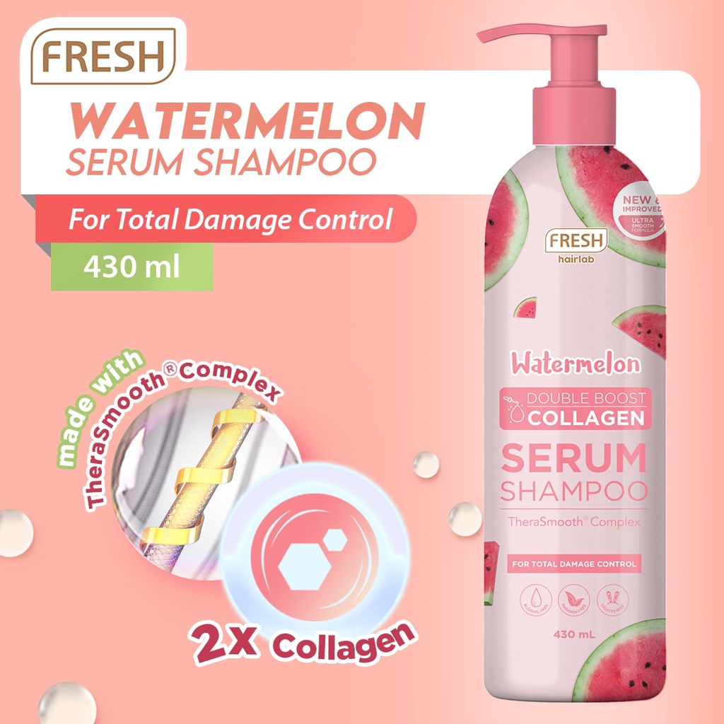 FRESH Hairlab Watermelon Double Boost Collagen Serum Shampoo 430 ml ...