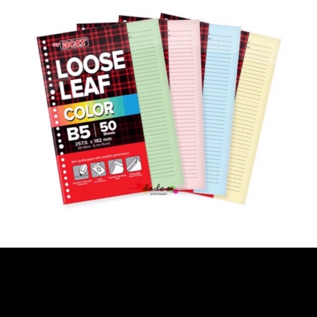 20 ring a5 paper filled with 100 bigboss colored sheets filled with ...