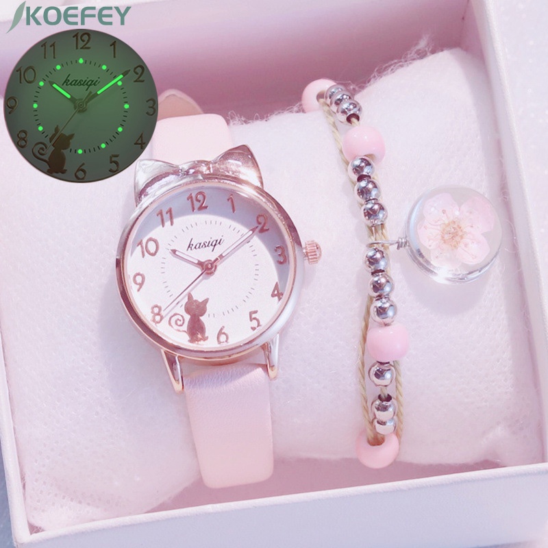 Watch for kids girls boys Student Relo Children Wrist watches Cat Ears ...