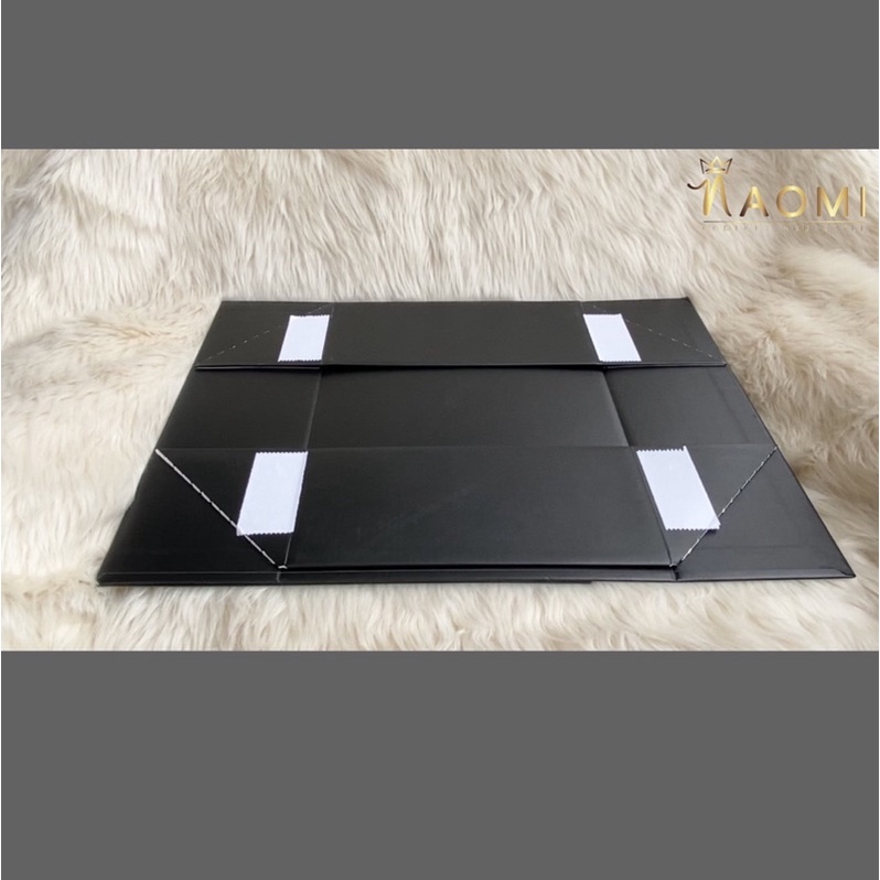 Premium Magnetic Gift Box Medium Plain Black Quality Smooth Sturdy ...