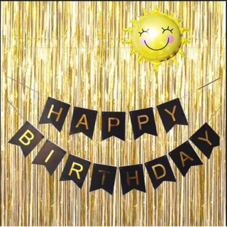 String Happy Birthday Flag Fishtail Flag Birthday Decoration | Shopee ...