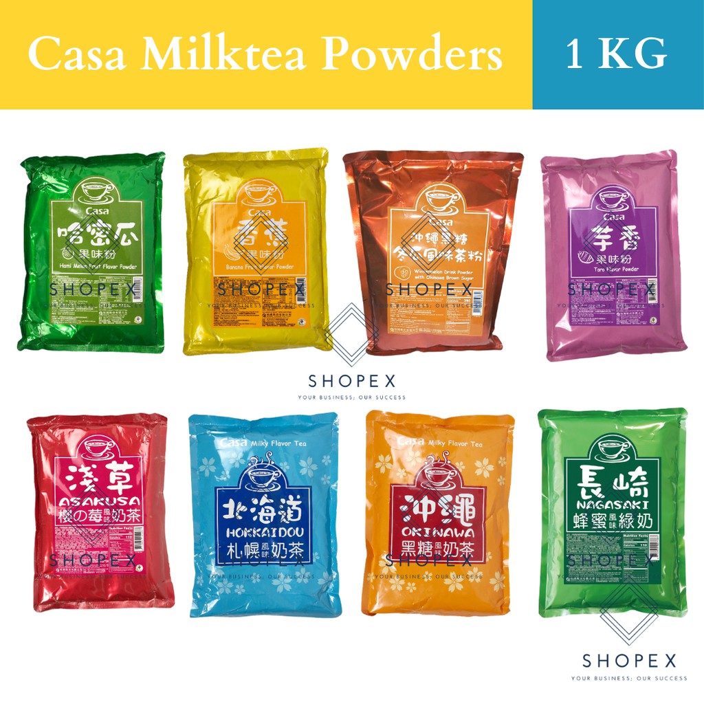 Casa / CTEA Milk tea Powders (1kg/Pack) / Lemon/ Barley/ Matcha/ Taro ...