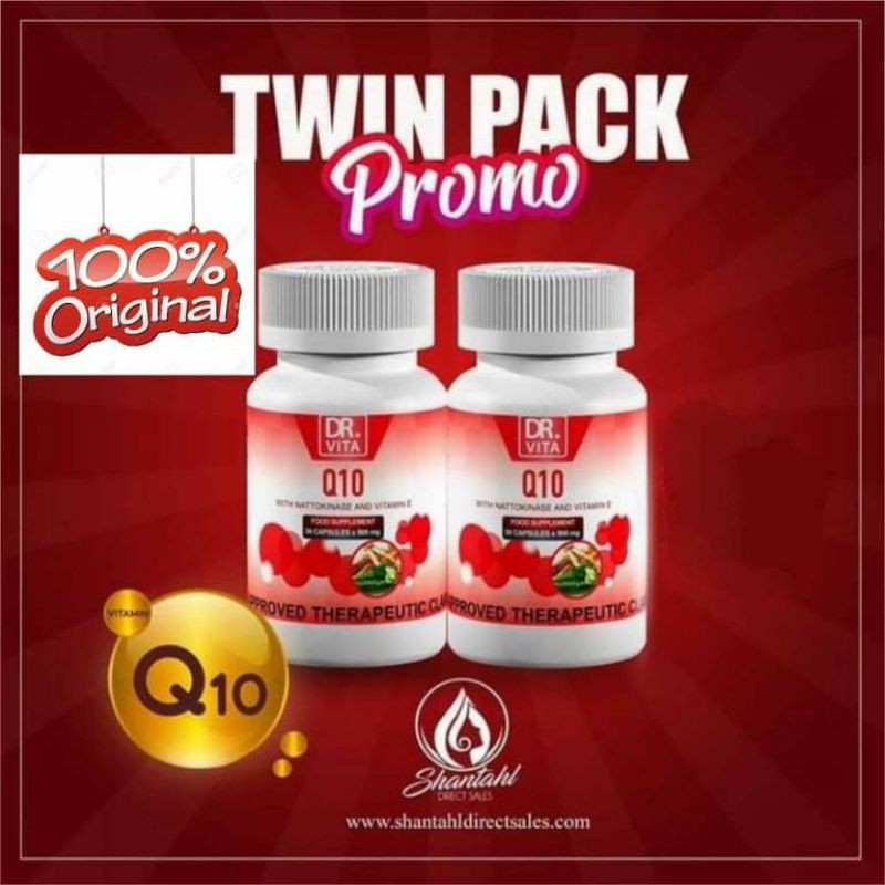 Authentic Dr.Vita Q10 with Nattokinase and Vitamin E (TwinPack) | Shopee Philippines