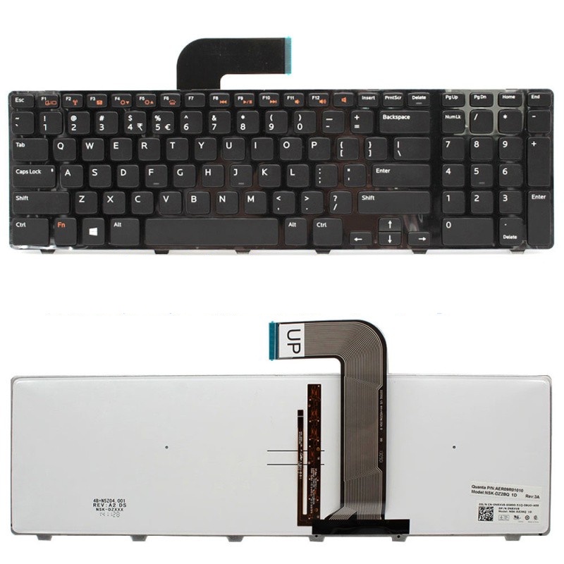 Laptop English Keyboard For DELL Inspiron 17R N7110 XPS 17 L701X L702X ...