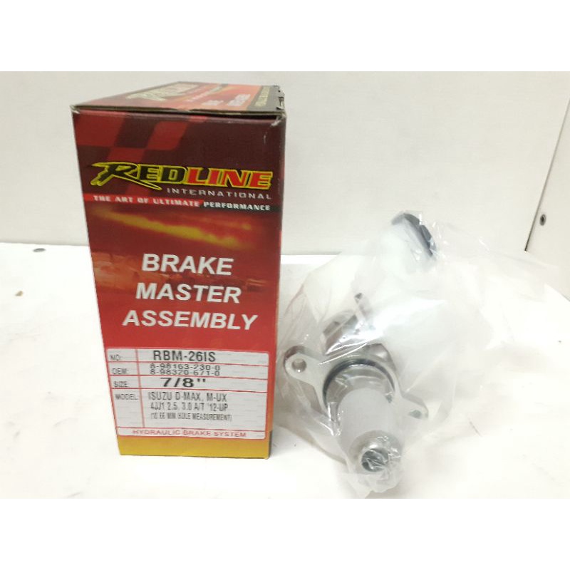 REDLINE BRAKE MASTER ASSEMBLY ISUZU D-MAX/M-UX '12-UP (A/T) | Shopee ...