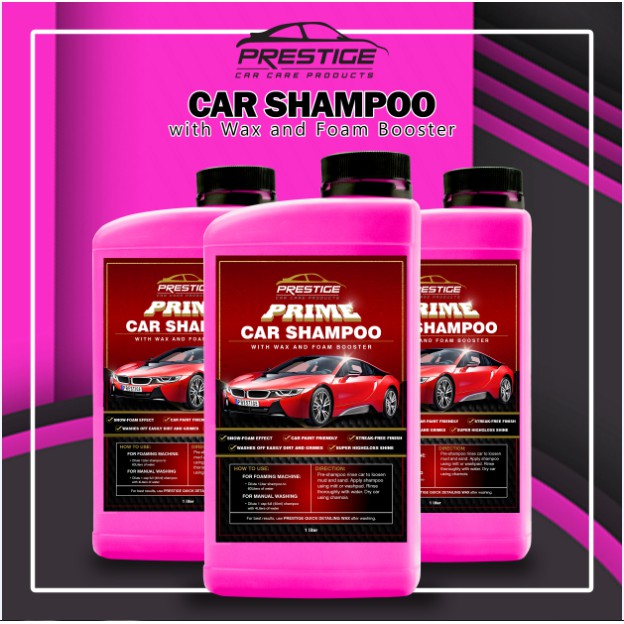 Prestige PRIME Car Shampoo with Wax and Foam Booster 1L | Shopee ...