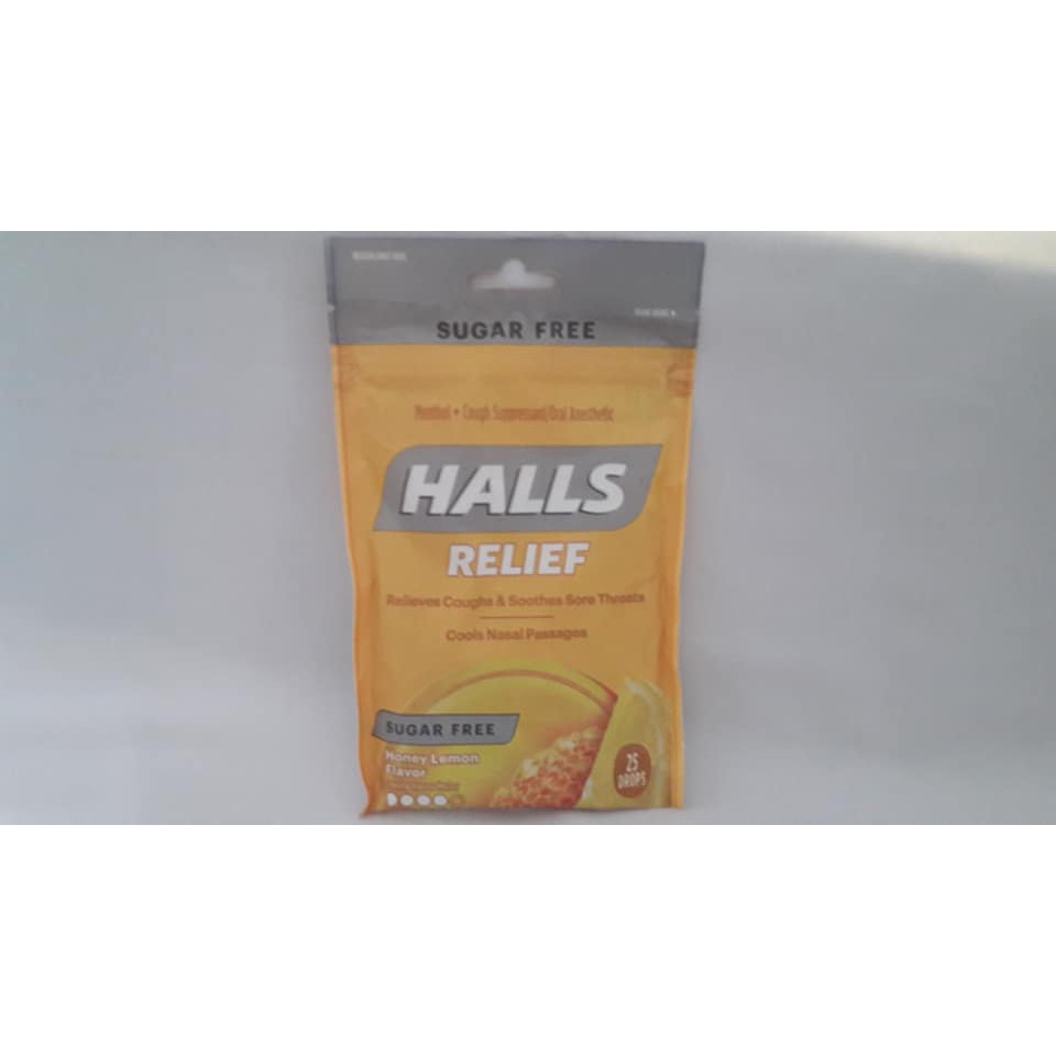 Halls Honey Lemon Lozenges - USA (25 tablets) | Shopee Philippines