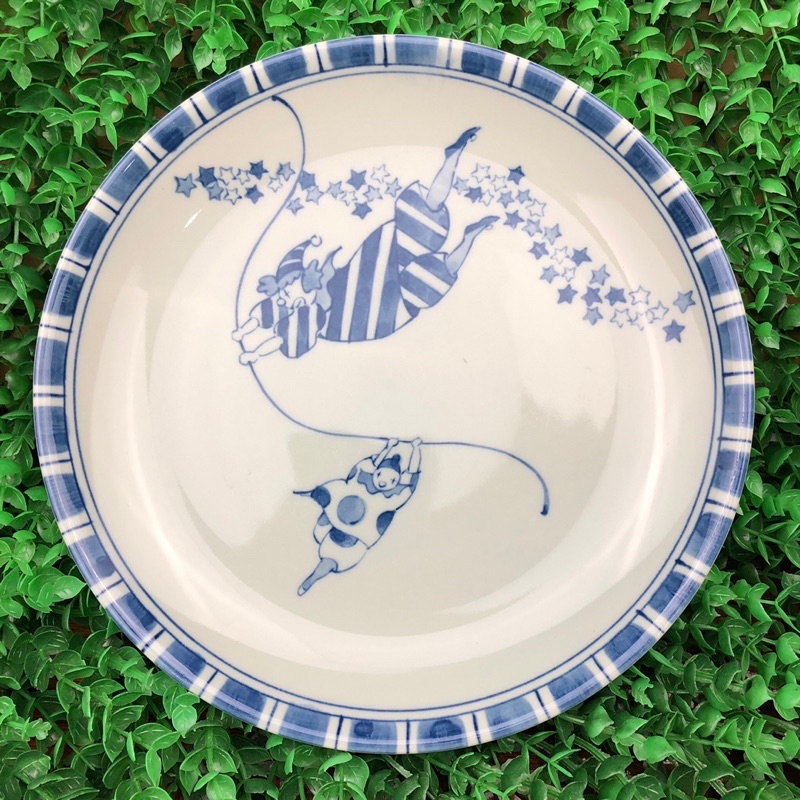 Japanese Style Indigo Edge Plate Size 9 Second-Hand Ceramic | Shopee ...