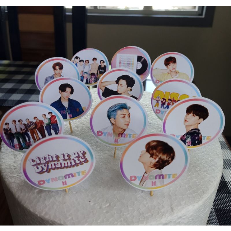 BTS Dynamite theme cupcake topper | Shopee Philippines