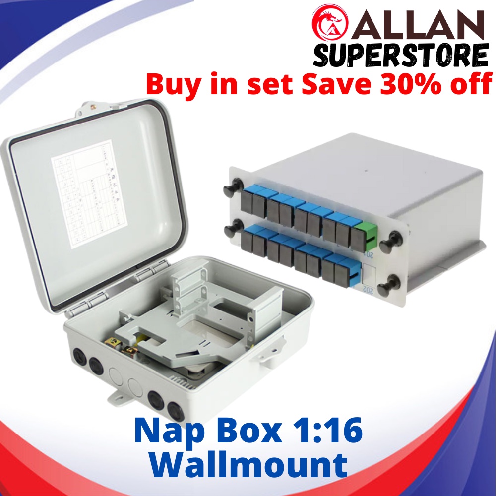 Allan Superstore 1:16 Fibre Optic Plc Splitter Nap Box 16 Core Ftth ...