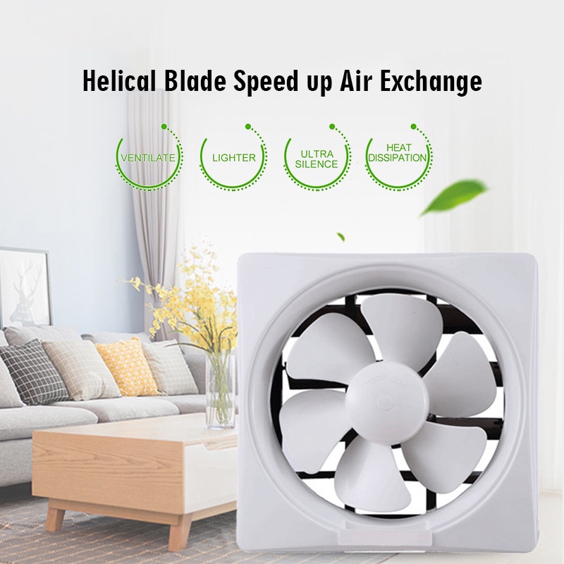 10/12Inch Exhaust Fan Wall Mounted Ventilation Fan Kitchen Fan Bathroom ...