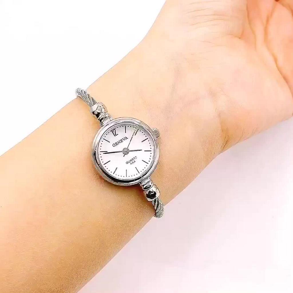 [Maii] Geneva Twisted Strap Femme Style Jewelry Bangle Watch Jewelry ...