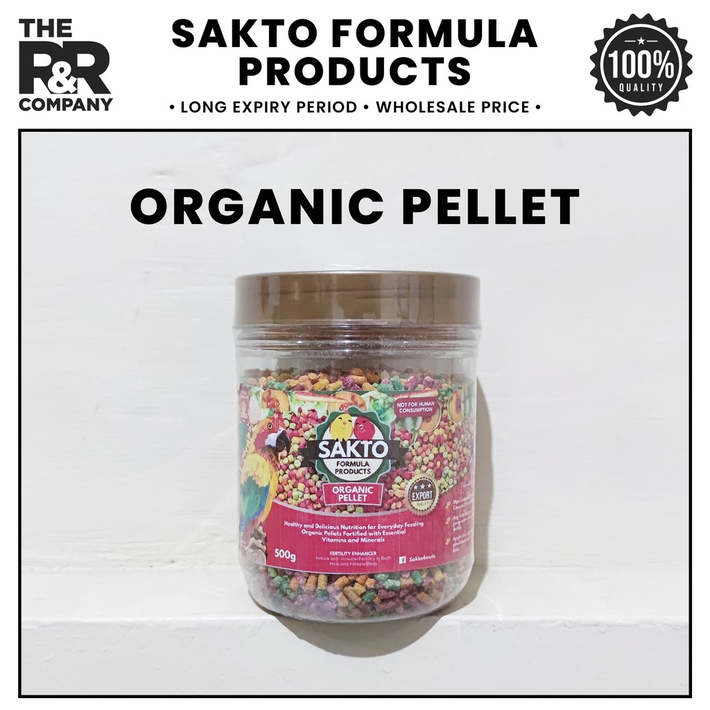 Sakto Organic Pellet 500g for birds cockatiel quaker african lovebirds ...