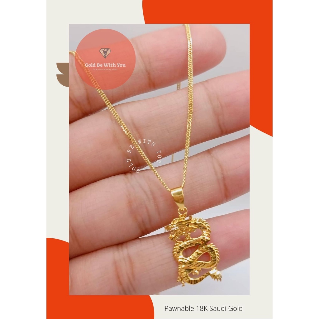 Pawnable 18k Saudi Gold S Dragon in Japan Chain | Shopee Philippines