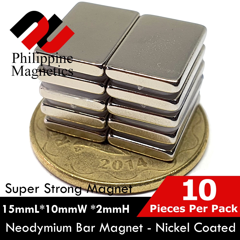 10 Piece 15mm x 10mm x 2mm ( 15mm L x 10mm W x 2mm H ) Super Strong ...