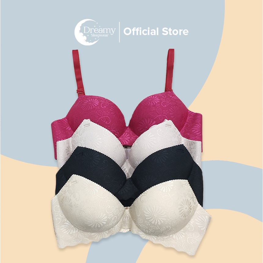 Dreamy - A02 Rimless Brocade Rubber Bra | Shopee Philippines