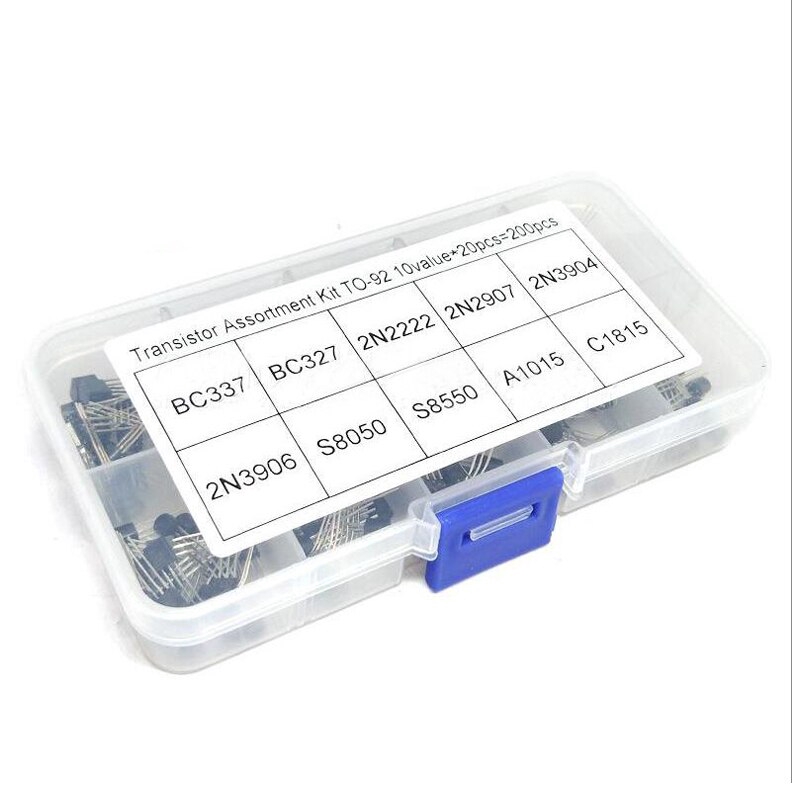 BC337 BC327 2N2222 2N2907 2N3904 2N3906 S8050 S8550 A1015 C1815 Transistor Assortment Kit ...