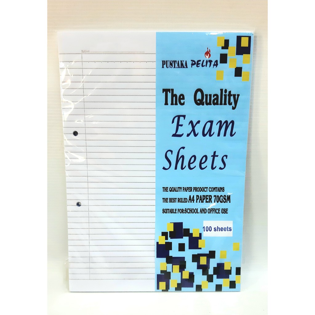 A4 Exam Sheets 70gsm 100sheets WITH TWO HOLD | Shopee Philippines
