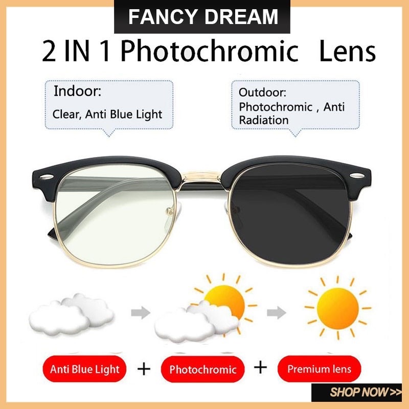 Anti-Blue Ray Photochromic Eyeglasses Anti Radiation Computer Glasses ...