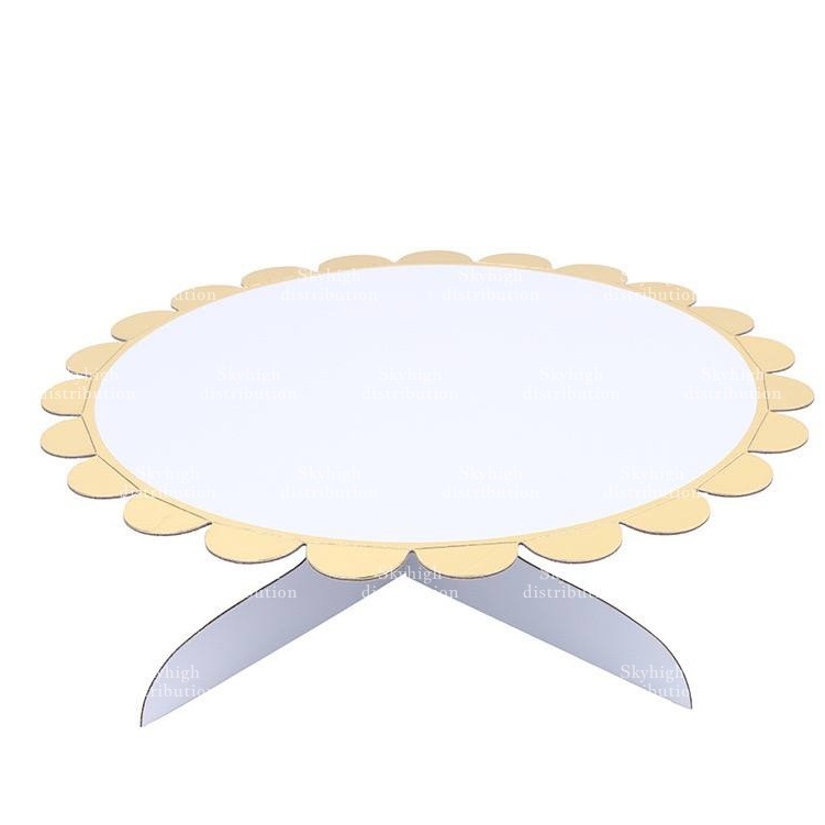 Metallic Wave Bronzing Cake Stand Single Layer Cake Stand Birthday ...