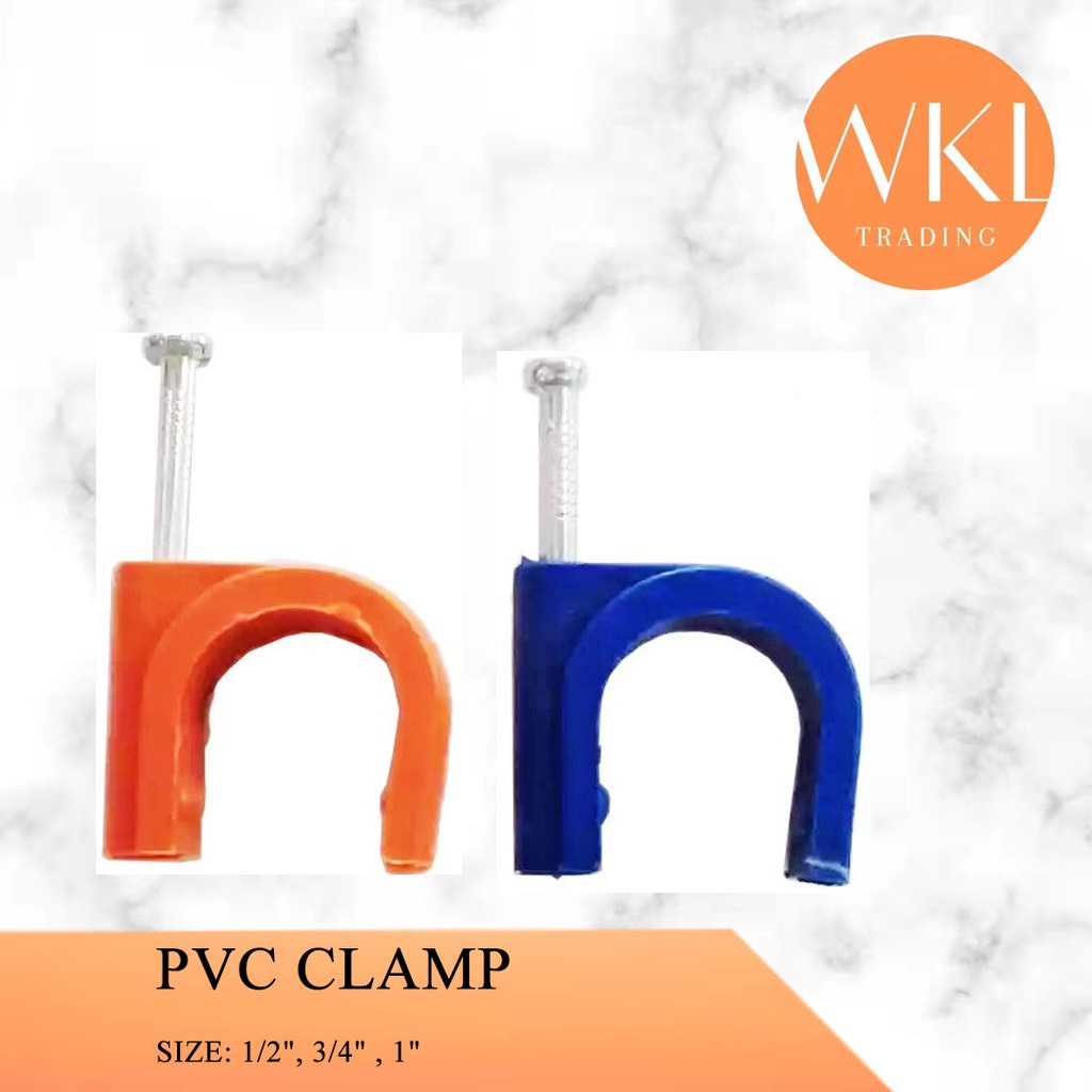 PVC Clamp 1/2", 3/4" , 1" ORANGE&BLUE (Per Pack) | Shopee Philippines
