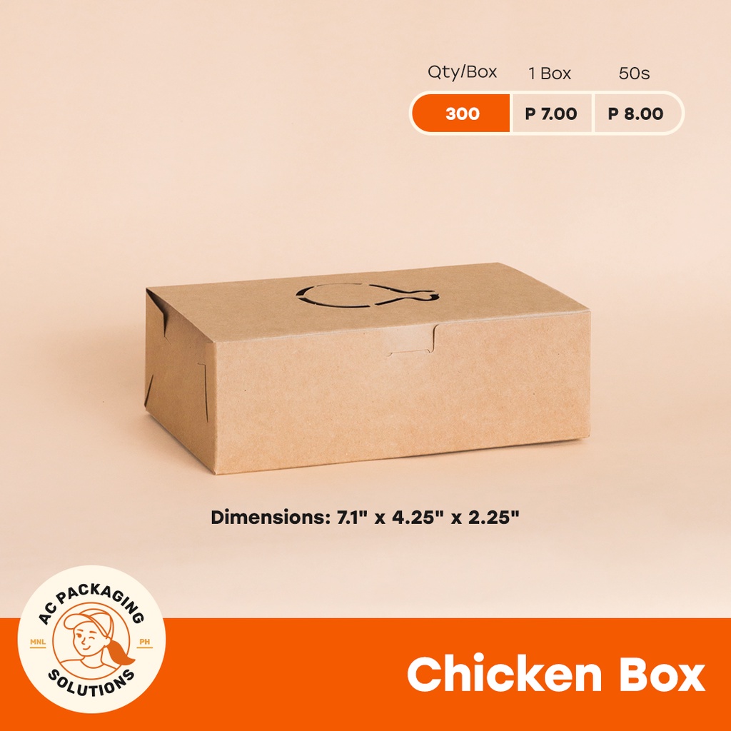(10 pcs/50 pcs) Kraft Chicken Box Laminated | Shopee Philippines