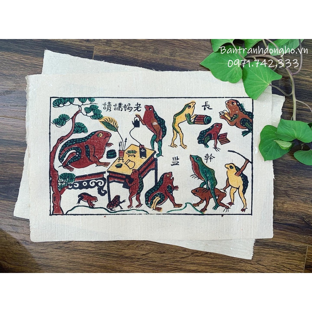 Dong Ho painting of Toad's monk - 26x37 cm | Shopee Philippines