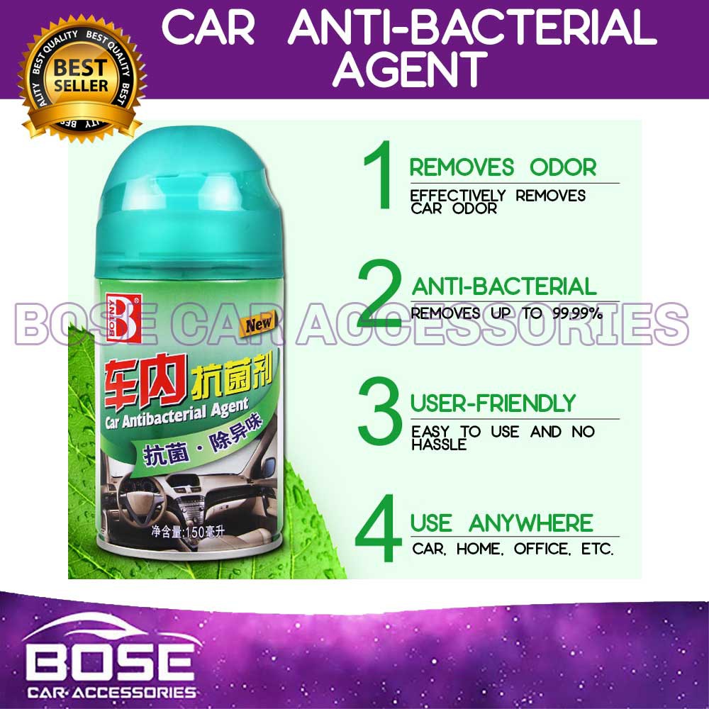 Botny Car Anti Bacterial Agent 150 ml / Ag+ Disinfectant Spray Bose Car ...