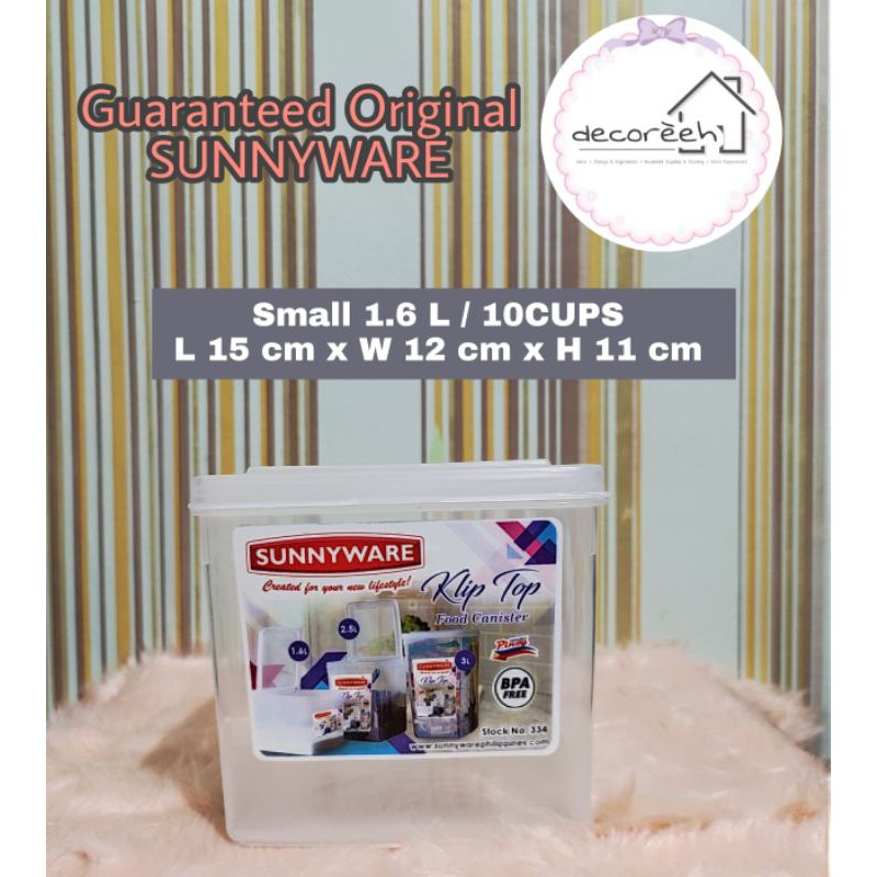 (SET OF 3) KLIPTOP FOOD CONTAINER CANISTER SUNNYWARE and MACROWARE | Shopee Philippines
