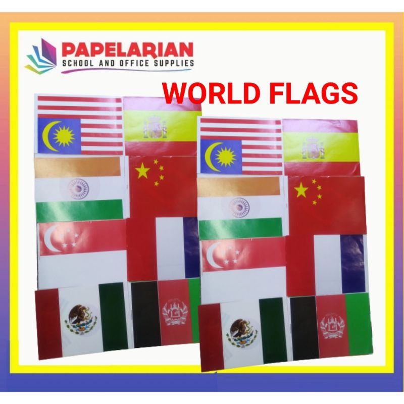 WORLD FLAGS GLOSSY PAPER A4 SIZE PER PIECE | Shopee Philippines