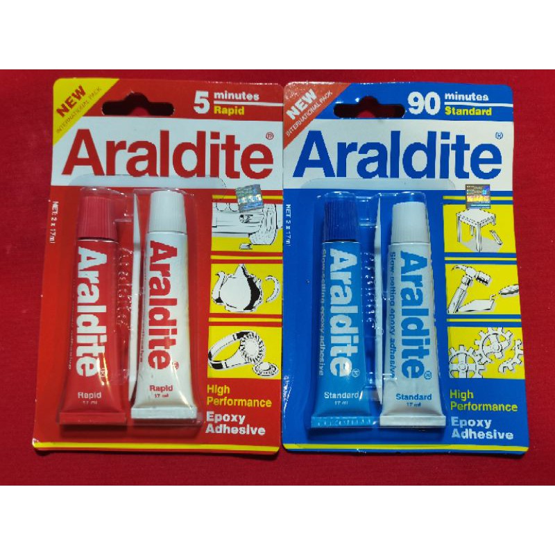 Red-White Araldite Adhesive Glue Quick Dry Blue-White Slow Drying ...