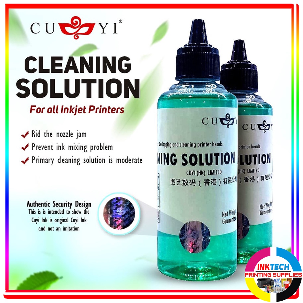CUYI Cleaning solution for printer head cleaning and declogging 100ml ...