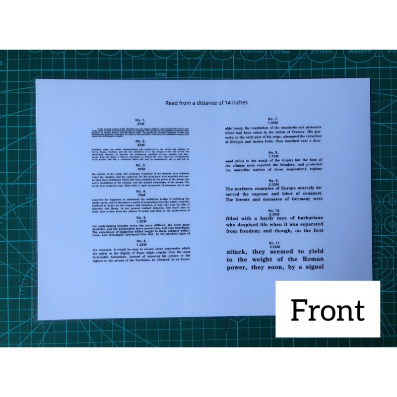 Jaeger eye chart || maktub_flashcards | Shopee Philippines