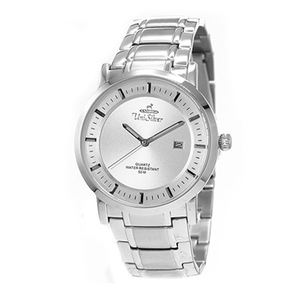 UniSilver TIME Vantedge Pair Men's Silver Analog Stainless Steel Watch ...